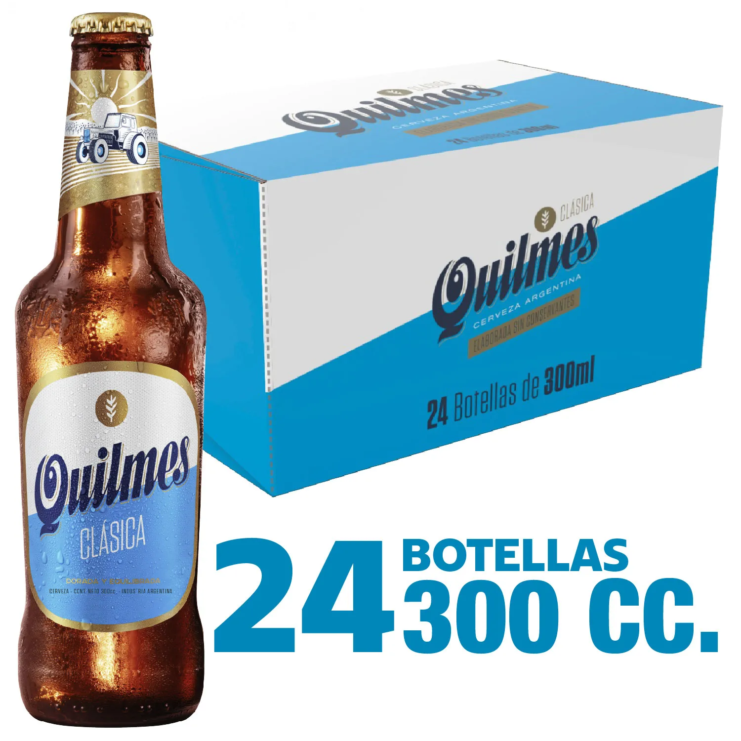 Cerveza Quilmes Botella 300cc x24 - Santa Rita