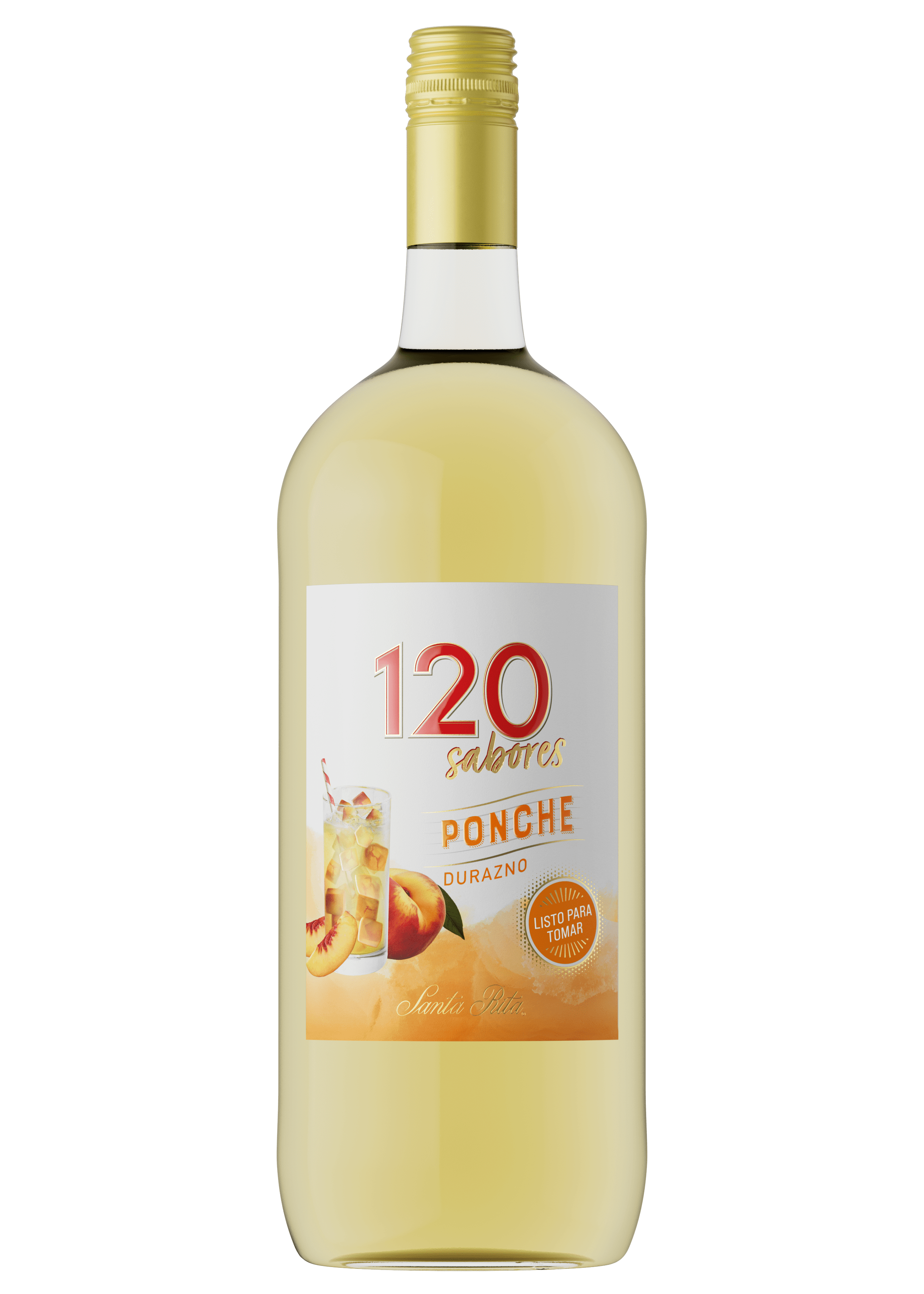 120 Sabores Ponche Durazno 1,5 Lt x6 - Santa Rita